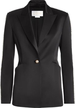 Genny Satinjacke mit Perlenbesatz - - Jackets - Damen - Schwarzk - 2XS