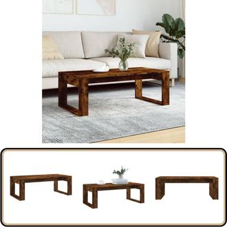 vidaXL Couchtisch R&auml;uchereiche 102x50x35 cm Holzwerkstoff - Couchtisch - Wohnzimmerstil - Modernes Sofa - Holzm&ouml;bel - Esszimmertisch