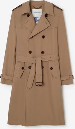Burberry Trench long Foxfield en soie et coton, Size: 52