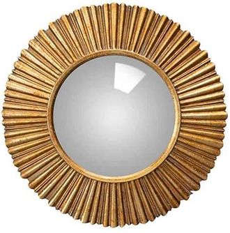 Chehoma Petit Miroir Convexe dor&eacute; Sanctus 18cm