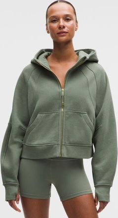 lululemon Scuba Oversized-Hoodie mit Rei&szlig;verschluss f&uuml;r Frauen - Gr&ouml;&szlig;e XL/2XL in Willow Leaf/Gold