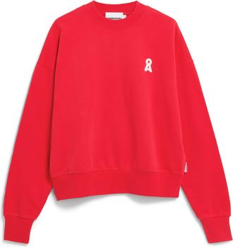 Armedangels Damen Sweatshirt aus Bio-Baumwolle Iconic &Aring; ALIZAA Oversized Fit Mars Red