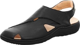 Think Herren CHANGE chromfrei gegerbte nachhaltige Sandale, SCHWARZ 0010