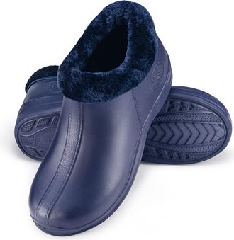 Estro & Luminara Gummistiefel Gefüttert Herren Clogs - Regenstiefel Herren Gefütterte Gummistiefel Damen Kurz Regenschuhe Damen A16 (38, Dunkelblau)