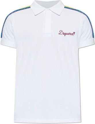 Dsquared2 Homme, Tops, Blanc, Taille: 2XL Polo Logo