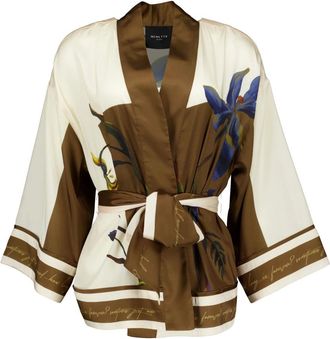 Nenette Femme, Blouses et Chemises, Brun, Taille: 40 FR Kimono Jacket