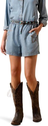 Ariat Womens Summer Denim Shorts Jeans in Medium Blue, Size 2X-Large, by Ariat