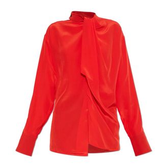 Victoria Beckham The Silk Shirt - - Blouses & Shirts - Damen - Rot - S