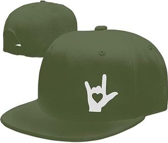 Generic Langue des Signes Am&eacute;ricaine Je taime Femme Homme Casquette De Baseball Snapback Chapeaux Pare-Soleil Mode Strapback Cap pour Camping Trucker Sport