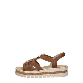 Rieker Femme, Chaussures, Brun, Taille: 43 EU Sandalen Plat