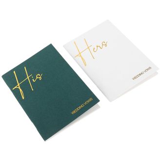 Valiclud 2 St&uuml;ck Hochzeitseid Notizb&uuml;cher mit Linierten Seiten Modernes Gel&uuml;bdebuch f&uuml;r Braut und Br&auml;utigam Erinnerungsb&uuml;cher f&uuml;r Hochzeitszeremonie