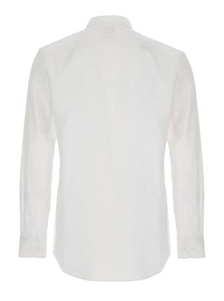HUGO BOSS Mens Shirt With Pointed Collar White Cotton