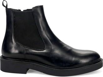 Sangiorgio Bottines Femme Beatles Noir en Cuir Noir - D605 NOIR - Taille 37, Noir, 38 EU
