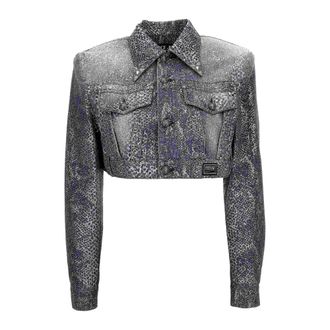 Versace Jeans Couture Stilvolle M&auml;ntel Kollektion - - Jackets - Damen - Blau - 3XS