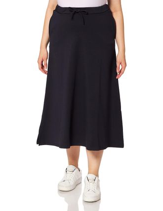 Esprit Damen Skirt Knitted Long UTB Rock, Night Sky Blue-485, XL