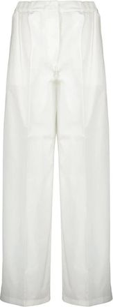 Patou Femme, Pantalons, Blanc, Taille: 40 FR Pantalon Droit &agrave; Taille &Eacute;lastiqu&eacute;e