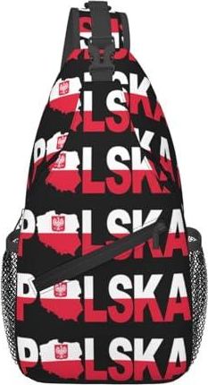 Generic Drapeau Polonais Pologne Polska Eagle Sac &Agrave; Bandouli&egrave;re Pratique Pochette Epaule L&eacute;ger Sac Poitrine Pour Voyage Excursion Femme