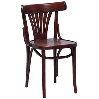 Bolero Ibiza CF143 Bentwood Bistro Side Chair, Walnut (Pack of 2)