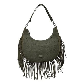 Ermanno Scervino Femme, Sacs, Vert, Taille: ONE Size Hobo Terra Canvas Sangallo