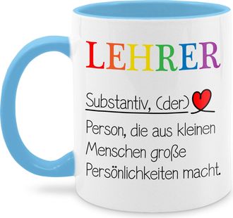 Shirtracer Tasse Tassen 325ml - Lehrer Definition | Abschiedsgeschenk Lehrer | Geschenk f&uuml;r Lehrer zum Abschied | Coole Lehrer Geschenke | Lehrer Geschenke - 325