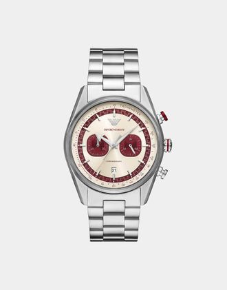 Emporio Armani AR11645 - Montre chronographe pour homme en acier inoxydable - Argent&eacute;