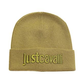Roberto Cavalli Rippstrick-M&uuml;tze mit Logo-Stickerei - - Accessories - Herren - Gr&uuml;n - ONE SIZE