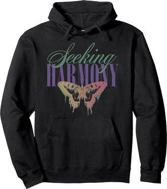 Trendy Apparel Seeking Harmony Butterfly Balanced Nature Pullover Hoodie