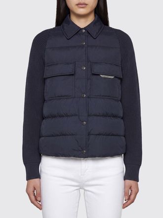 Brunello Cucinelli Kurze gesteppte Daunenjacke von aus Nylon, Seide und Kaschmir