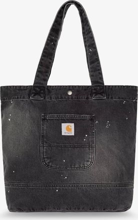 Carhartt Work in Progress Used-effect black denim shopping bag - CARHARTT WIP - gender_Man
