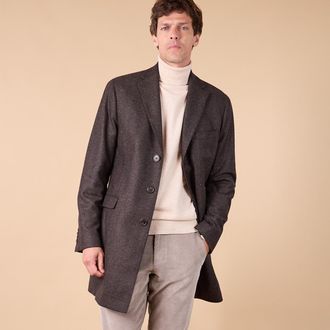 Bexley Honor&eacute; II - Manteau homme chevron chocolat