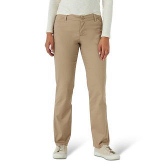 Lee Damen Faltenfreie, Entspannte Passform, Gerades Bein Hose, Flax, 44 Lange