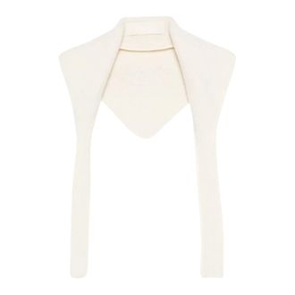 Jacquemus &Eacute;charpe-col c&ocirc;tel&eacute;e - Femme - Accessoires - Blanc - Taille: ONE Size