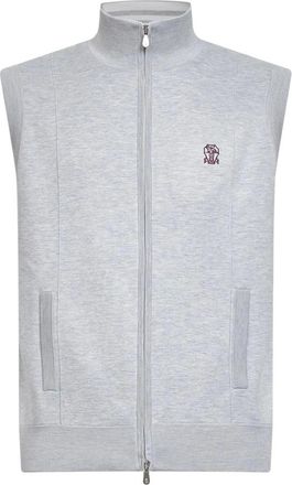Brunello Cucinelli Homme, Vestes, Gris, Taille: M Double Knit Vest