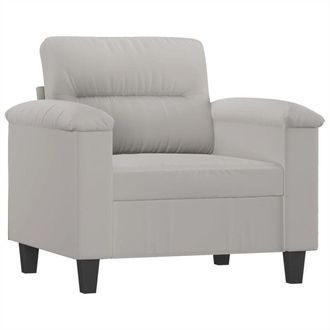 vidaXL Sessel Hellgrau 60 cm Mikrofasergewebe vidaXL