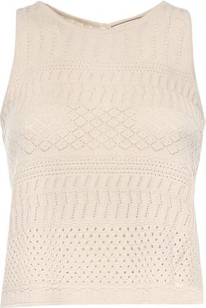 Akep Femme, Tops, Beige, Taille: 42 FR Top Dentelle
