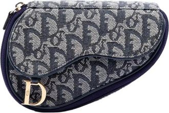 Dior Pochette en toile Pre-owned - Femme - Pre-owned - Bleu - Taille: ONE Size