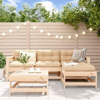 vidaXL Salon de jardin 5 pcs bois massif de pin vidaXL