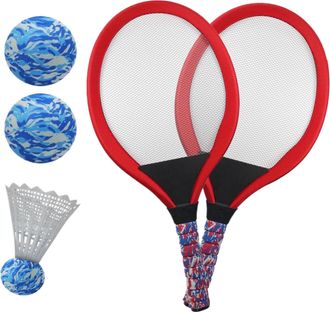 Generico Badminton-Tennisschl&auml;ger f&uuml;r Kinder, f&uuml;r Outdoor-Sport, 54 x 27,5 cm, 1 Paar p&auml;dagogische Sportspiele mit f&uuml;r Schule, Kindergarten, Hof