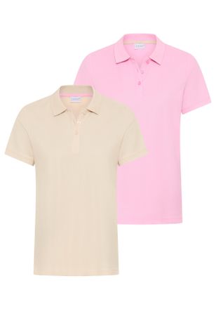 Eastwind Poloshirt EASTWIND, Damen, Gr. 36/38, rosa (hellpink, beige), Obermaterial: 100% Baumwolle, unifarben, Basic, figurumspielend h&uuml;ftbedeckend, Shirts, f