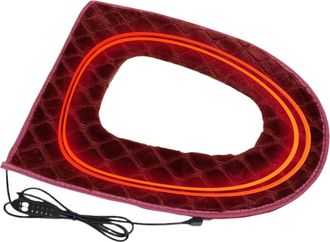 Generic USB-beheizter Toilettenbezug - Toilettensitzkissenpolster mit Timer | Einstellbare Temperaturstufen, Timer-Steuerung, weiches Fleece-Kissen, winterlic