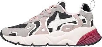 W6YZ Baskets en Tissu Technique et suède, Rose-Gris- 40