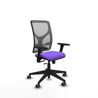 Piqueras y Crespo Schreibtischstuhl mit Armlehnen, h&ouml;henverstellbare Lendenwirbelst&uuml;tze, ausgestattet mit Syncro/Traslack und Schneideschaum, mit Rollen 65 mm, Parkett,