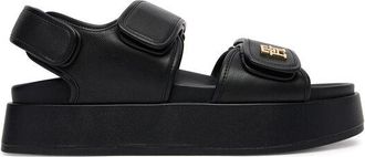 Tommy Hilfiger Sandalen Leather Sporty Platform Sandal FW0FW09119 Schwarz