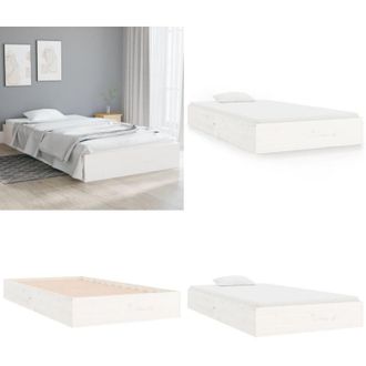 vidaXL Massivholzbett Wei&szlig; 100x200 cm - Holzbett - Massivholzbette - Kiefernbett - Singlebett - Jugendzimmer - Home & Living