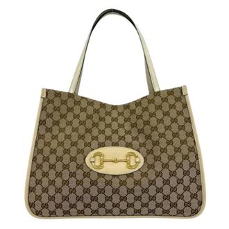 Gucci Pre-owned Canvas Schulter Tote Bag - - Pre-owned - Damen - Beige - ONE SIZE