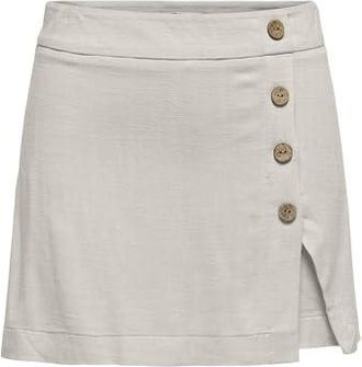 Only Onlsiesta Hw Linen BL Skort PNT, Beige Clair, S Femmes