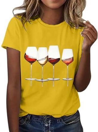 Generic Tee Shirt Femme Coton &Eacute;t&eacute; Manche Courtes Basique Hauts T Shirt D&eacute;t&eacute; Occasionnelles L&acirc;ches Top De Mode Manches Courtes Chemise Chic Et &Eacute;l&eacute;gant Grande T