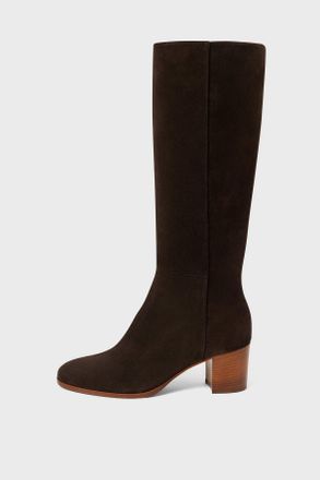 Gerard Darel Bottes &agrave; talon en cuir velours - LIZZIE - Marron