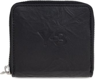 Yohji Yamamoto unisex, Accessoires, Noir, Taille: ONE Size Portefeuille en cuir froiss&eacute;