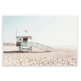 Stupell Industries Sisi and Seb Wandschild mit Aufschrift Lifeguard Hut Sunny Day, 25,4 x 38,1 cm
